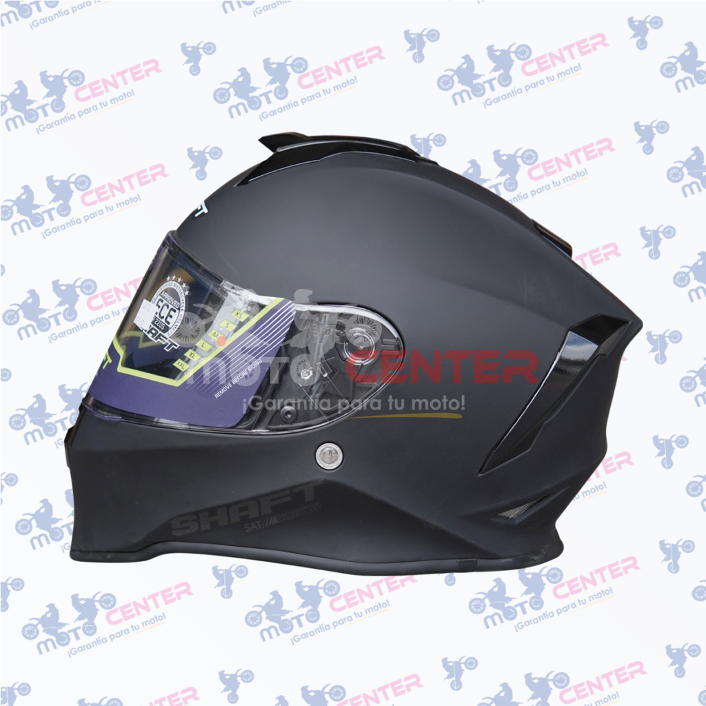 Casco Negro Mate 551 Solid - Shaft Cerrado - 27722 - MOTOCENTER GARKA
